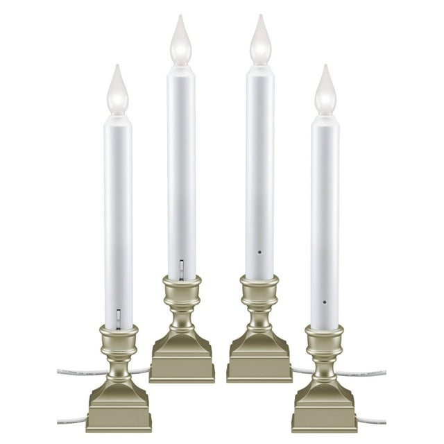 612 Vermont VT-1270P-4 LED Plug-in Window Candles with Bright Hot Spot ...