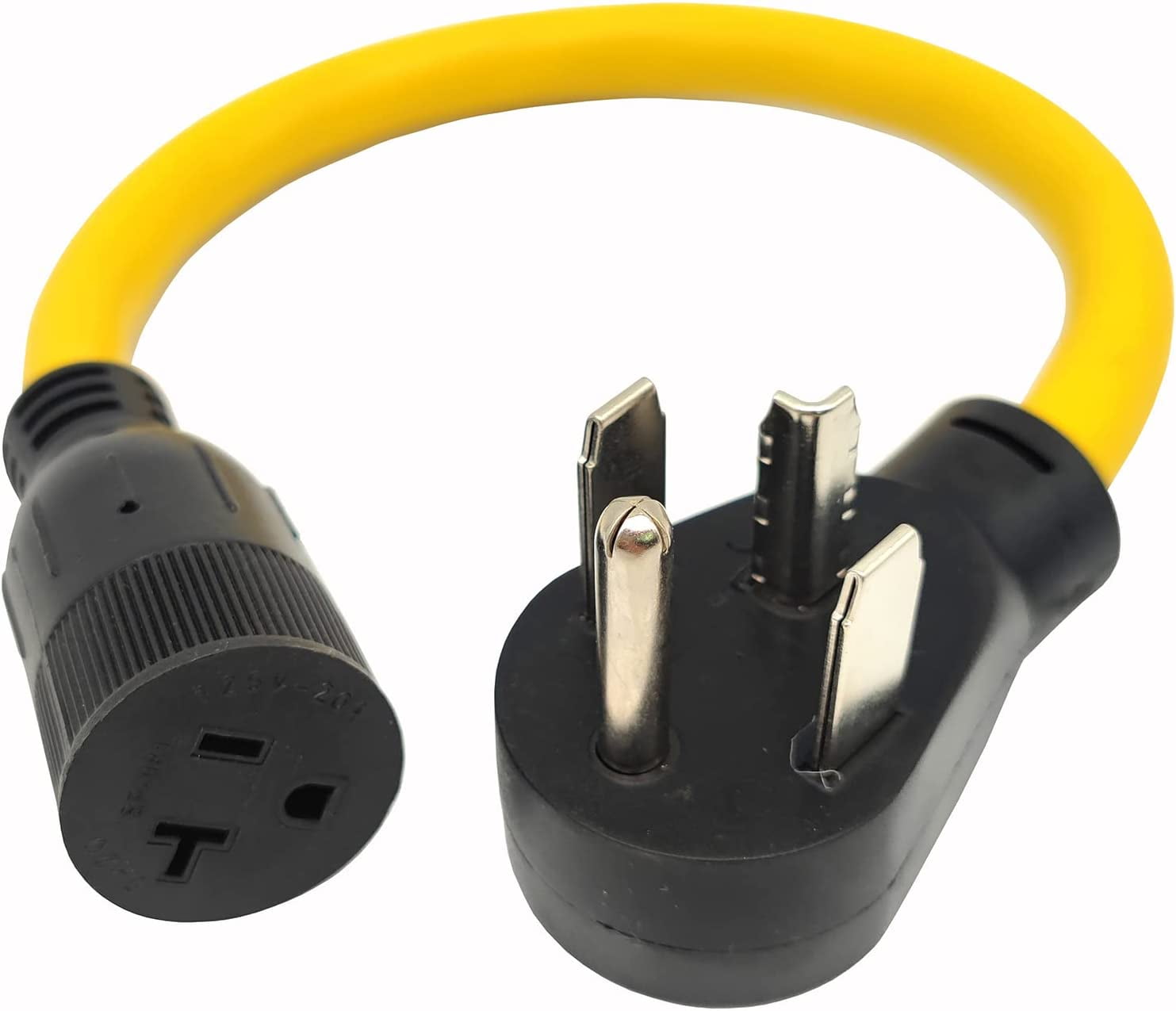 61209Y Adapter Cord NEMA 14-30P to 5-20R (T-Blade Also to 5-15R), 20amp ...