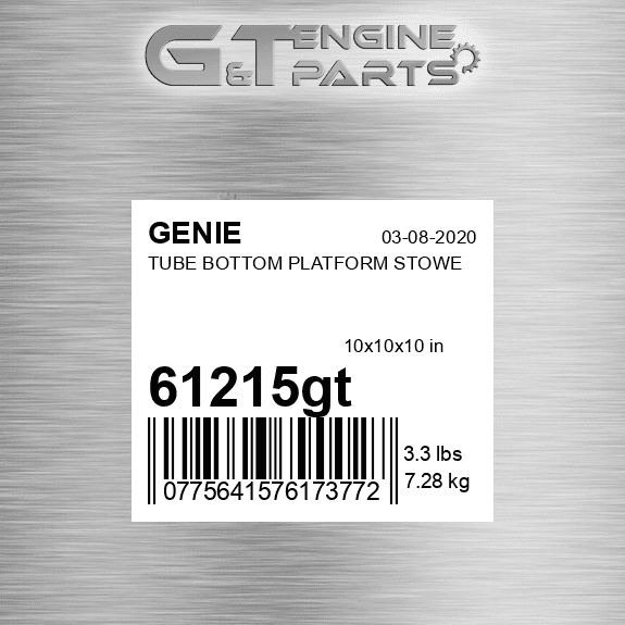 61215GT TUBE BOTTOM PLATFORM STOWE fits Genie (New OEM) - Walmart.com