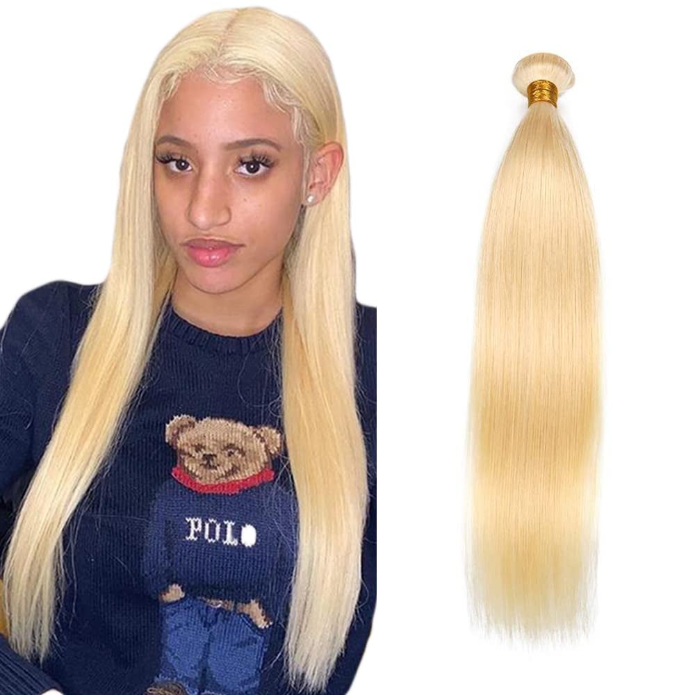 613 Straight Bundle Human Hair Blonde Bundle Straight Brazilian Remy ...
