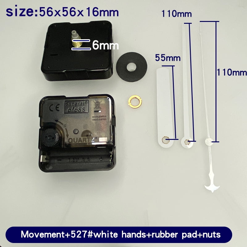 6168 Quartz Clock repair Movement +Hands For DIY Silent Large Wall ...