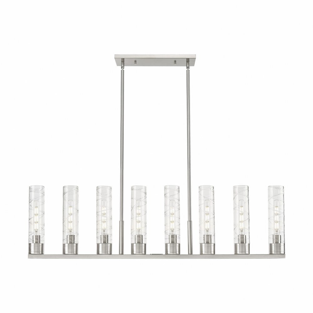 617-8I-SN-G617-11DE Innovations Lighting Boreas - 8 Light Stem Hung ...