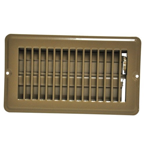 61789 4-Inch x 8-Inch Steel Floor Register with 7/8-Inch Drop, Brown ...