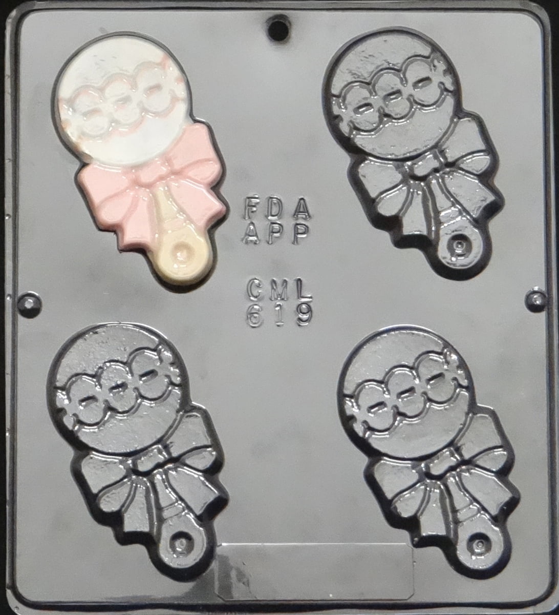 619 Baby Rattle Chocolate Candy Mold - Walmart.com