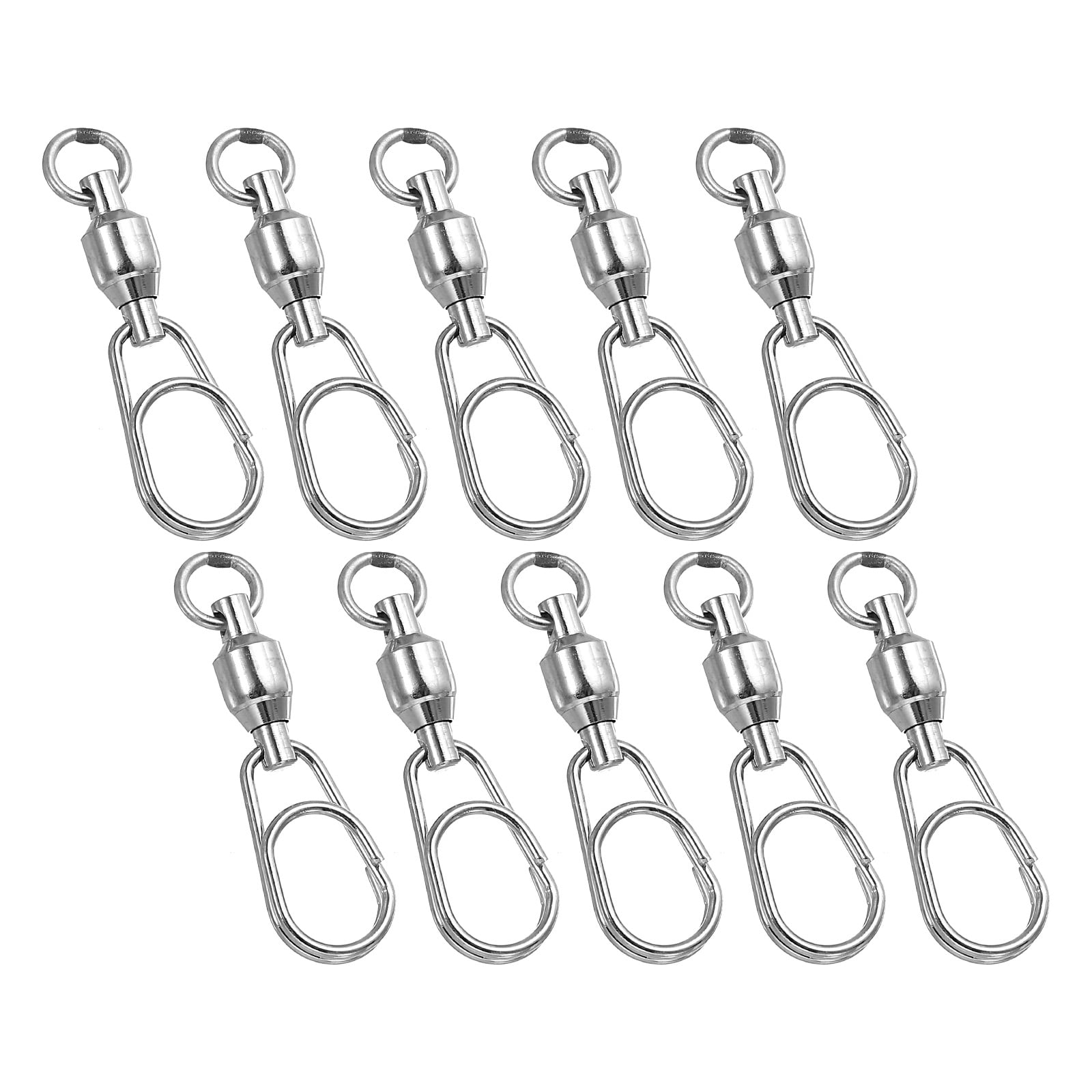 61Lbs Fishing Swivels Snaps Stainless Steel Barrel Swivels Ball Bearing ...