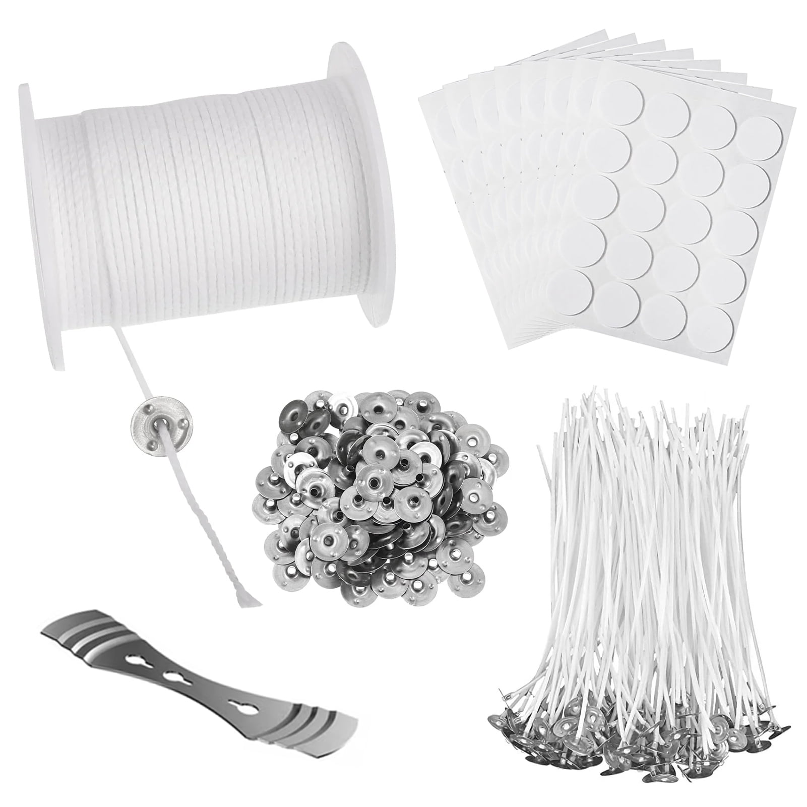61M Candle Wick, 100 pcs 8 inch Candle Cotton Wicks, 160 Pcs Candle ...