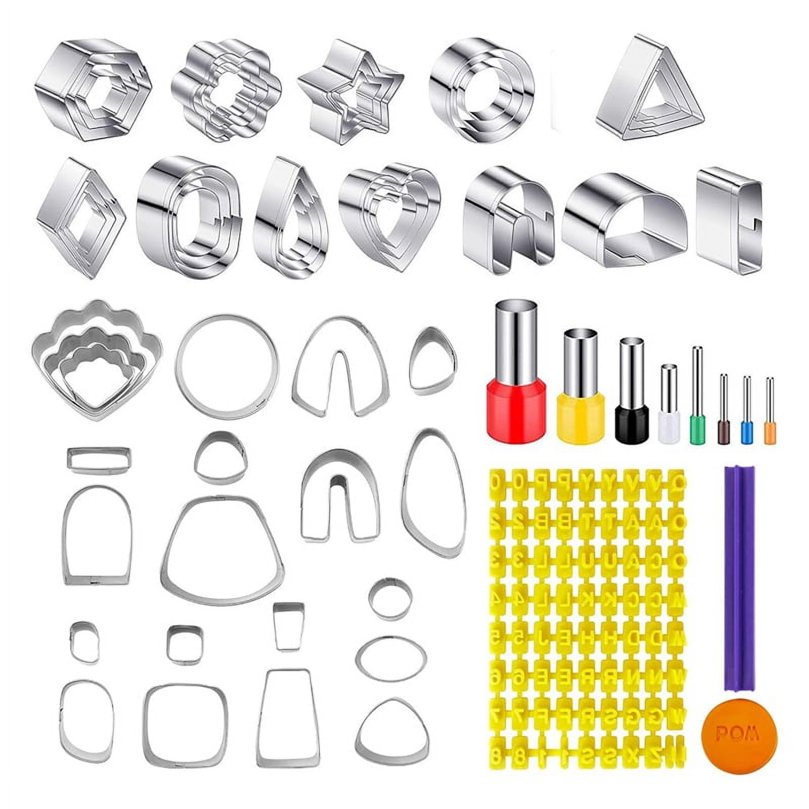 61Pc Clay Tools Set,51 Shapes Stainless Steel Clay Cutters with 8 ...