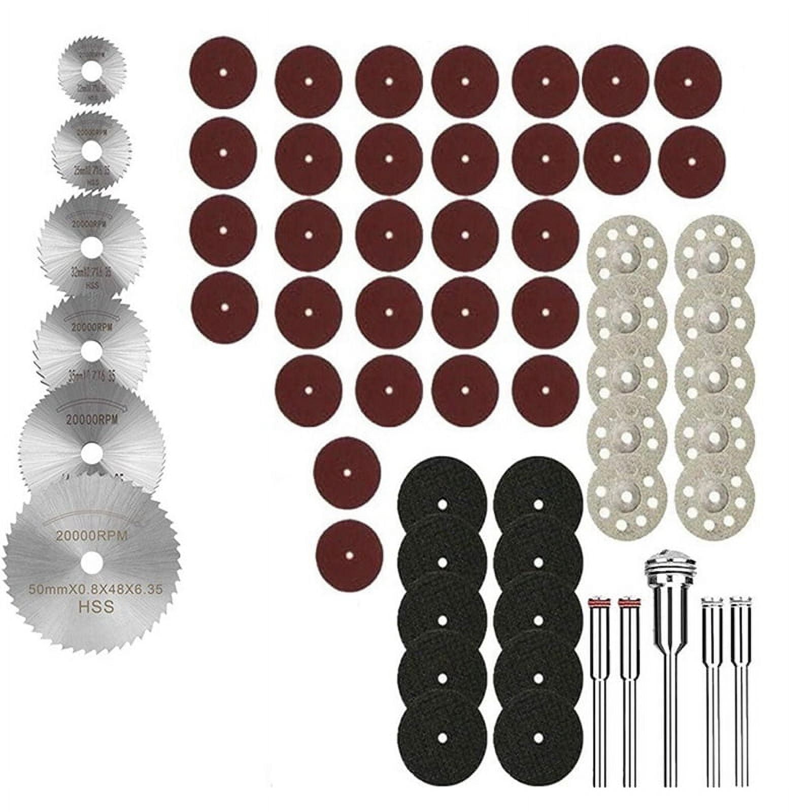61Pcs Mini Circular Saw Blade Set Resin Cut-Off Wheels Disc Diamond ...