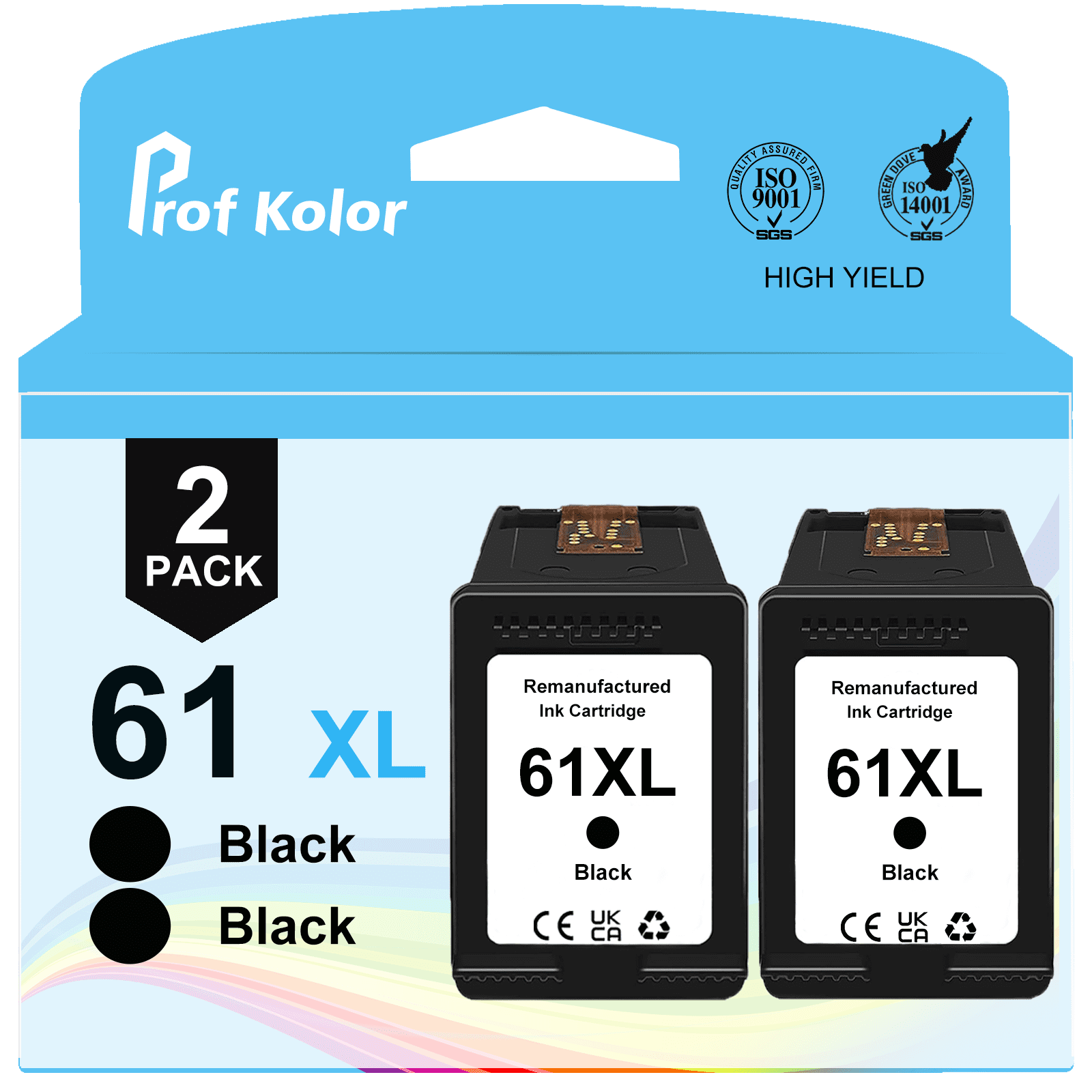 61XL 61 Ink Cartridges, for Printer Ink HP 61 Black, 2Pack - Walmart.com