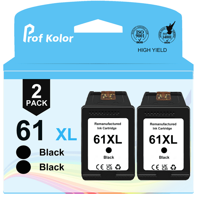 61XL 61 Ink Cartridges, for Printer Ink HP 61 Black, 2Pack - Walmart.com