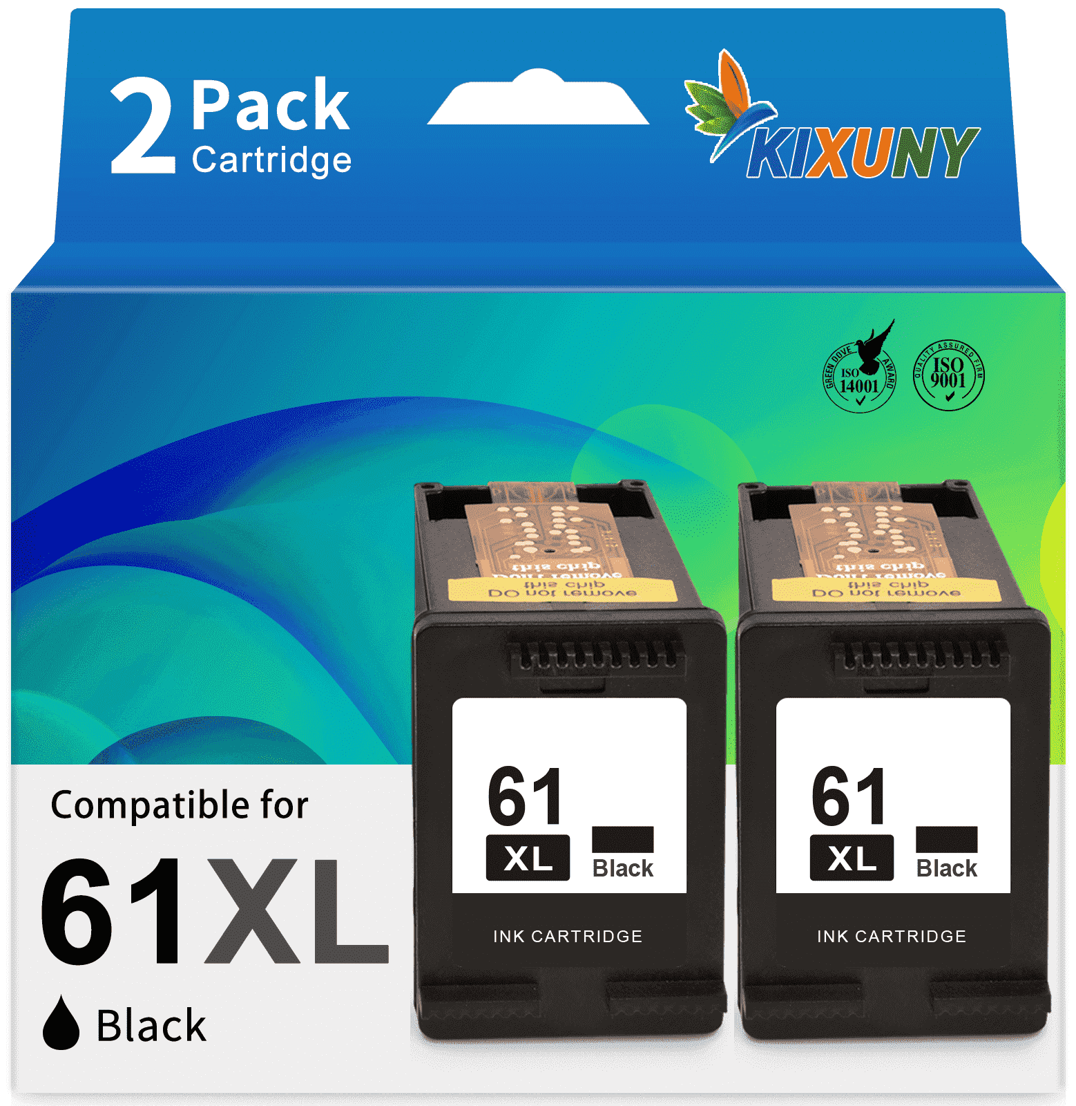 61 Black Ink Compatible for HP 61XL Black Ink Cartridge for HP Printer ...