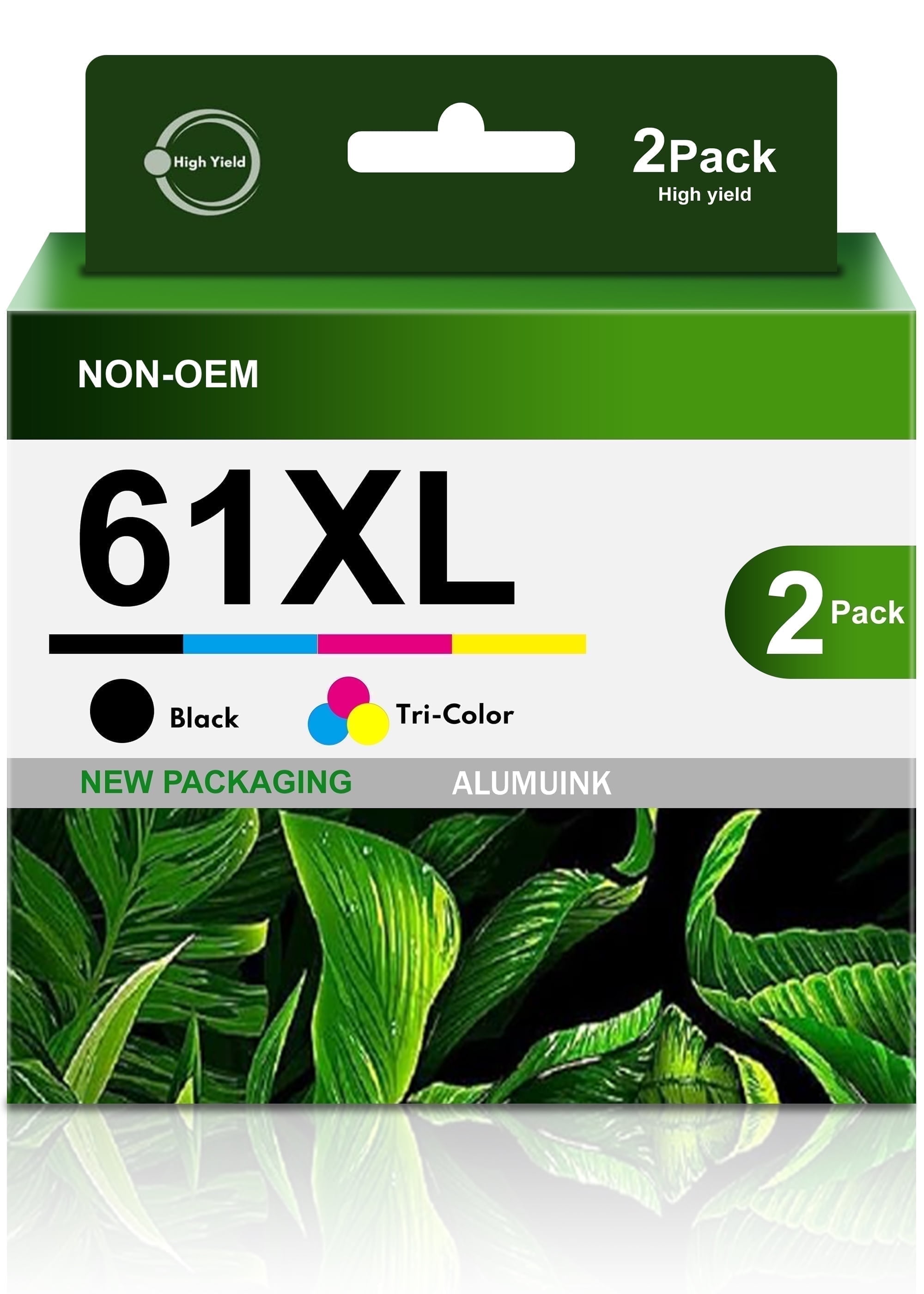 HP 61XL Black & Tri-Color Ink Cartridges (2-Pack) High Yield for ...