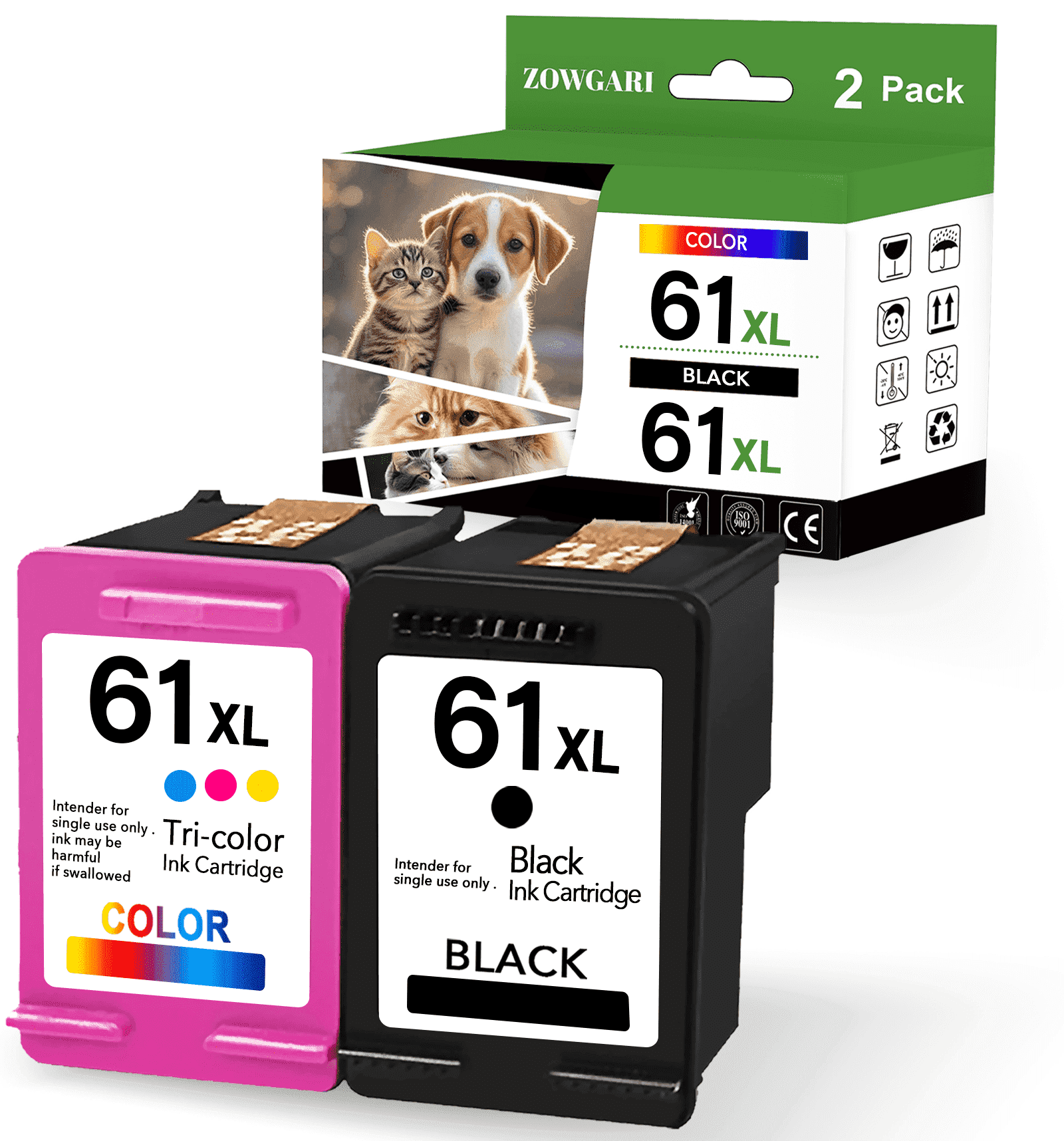 61XL Ink Cartridge Compatible for HP 61 Ink Cartridge for HP Envy 5530 ...