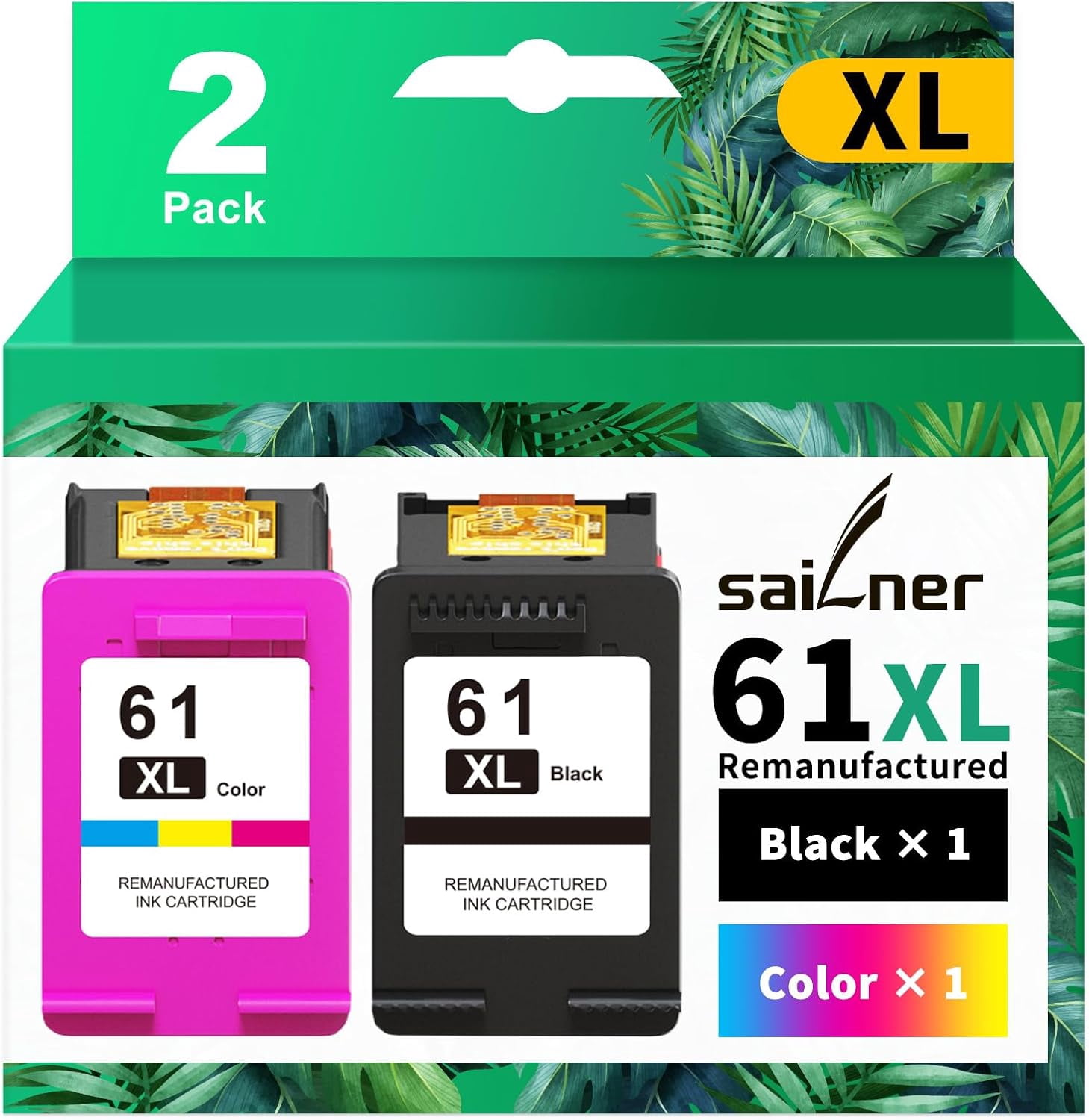 61XL Ink Cartridge Replacement for 61 Black and Color Combo Pack Envy ...