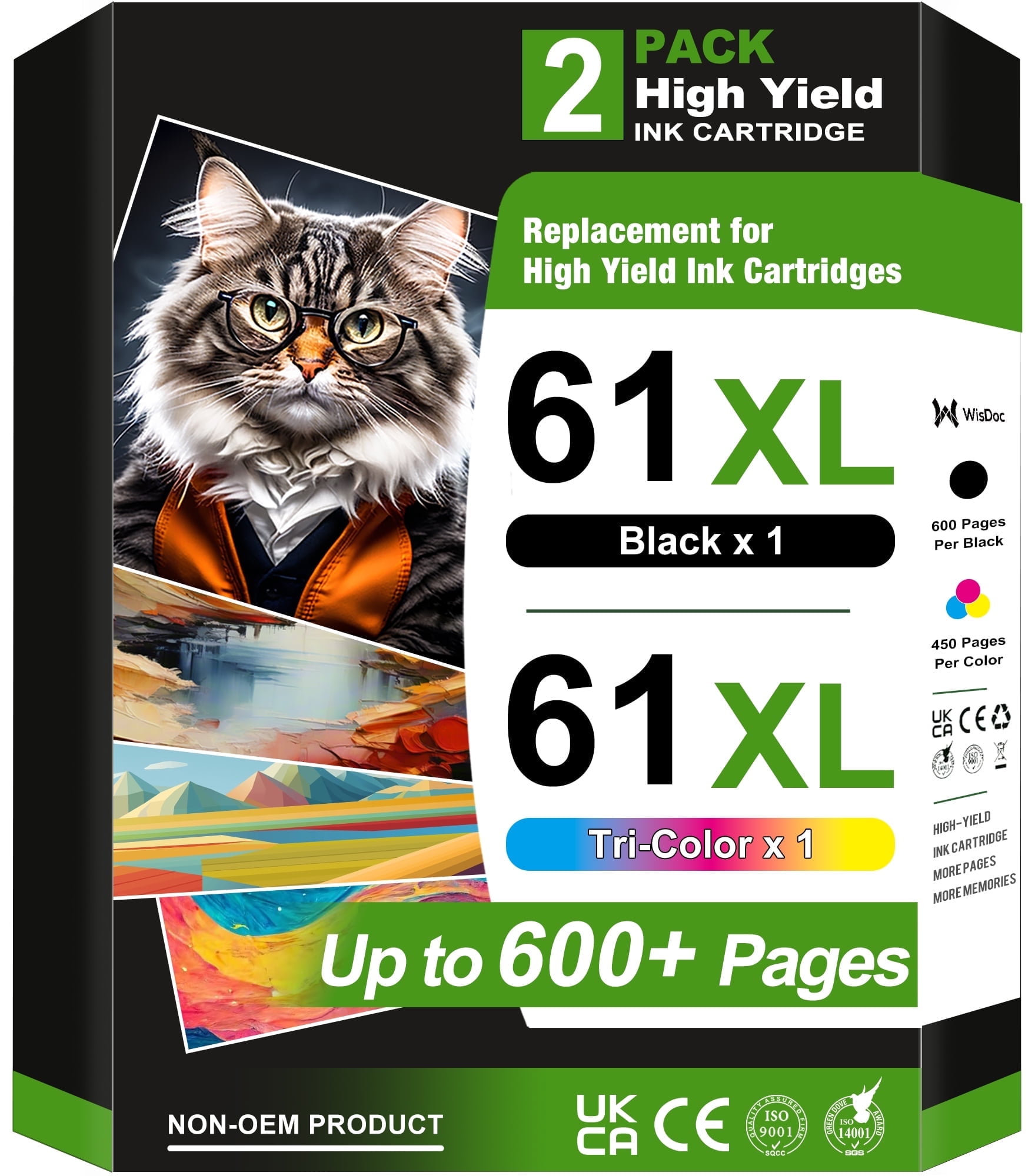 HP 61XL Ink Cartridge for Envy 5530, 4500, Officejet 4630, 4635 ...