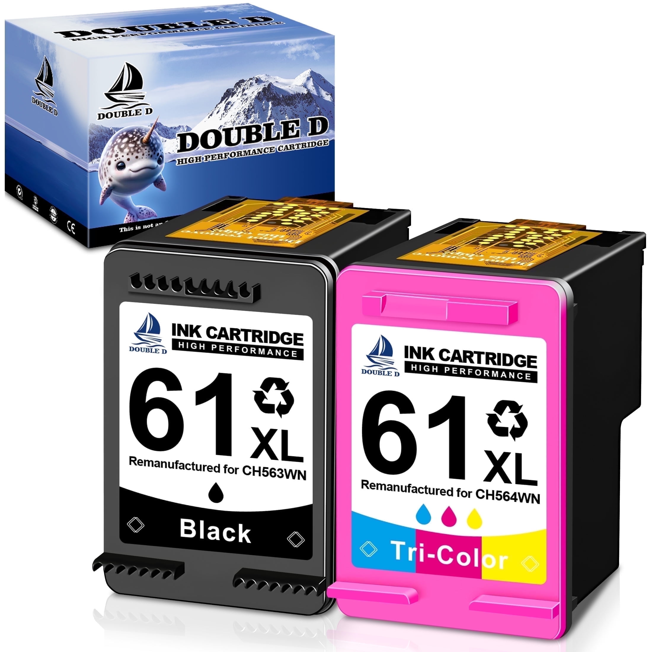 61XL Ink Cartridges Combo Pack for Compatible for HP 61 Ink Cartridge ...