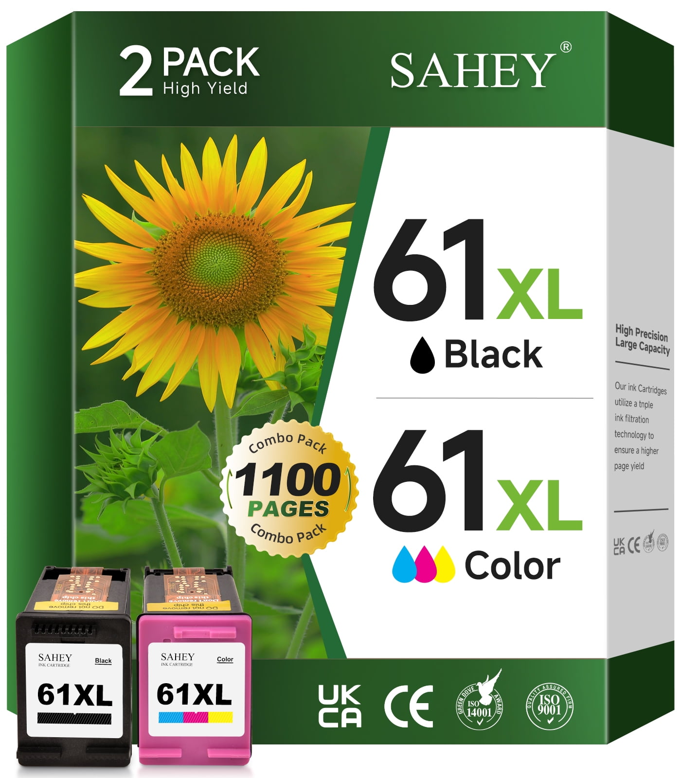 61XL Ink Cartridges Compatible for HP 61 Ink Cartridge Combo Pack for ...