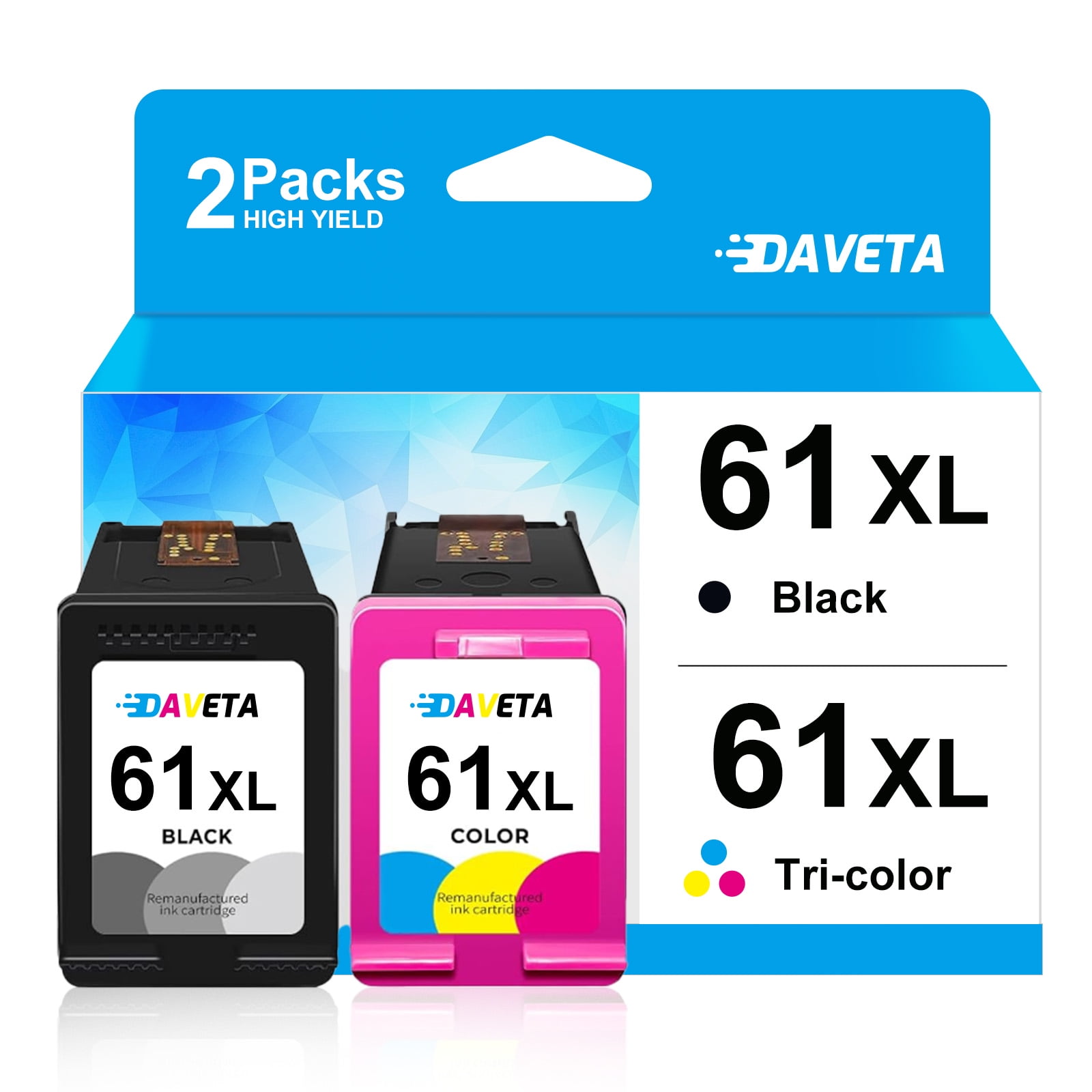 61XL Ink Cartridges for HP 61 Ink for HP 61 Black Ink for HP 61 Ink ...