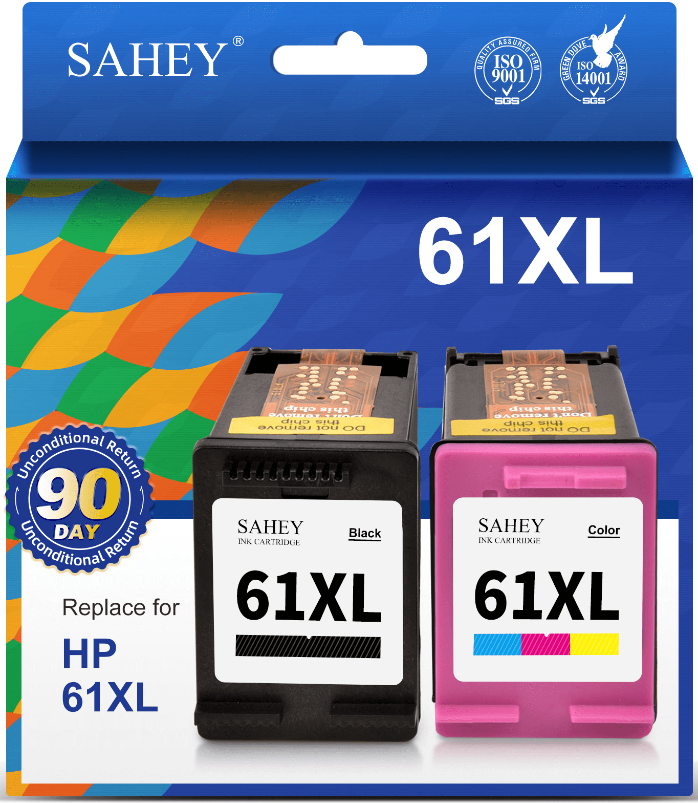 61XL Ink Cartridges for HP 61 Ink Cartridge Black and Tri-Color for ...