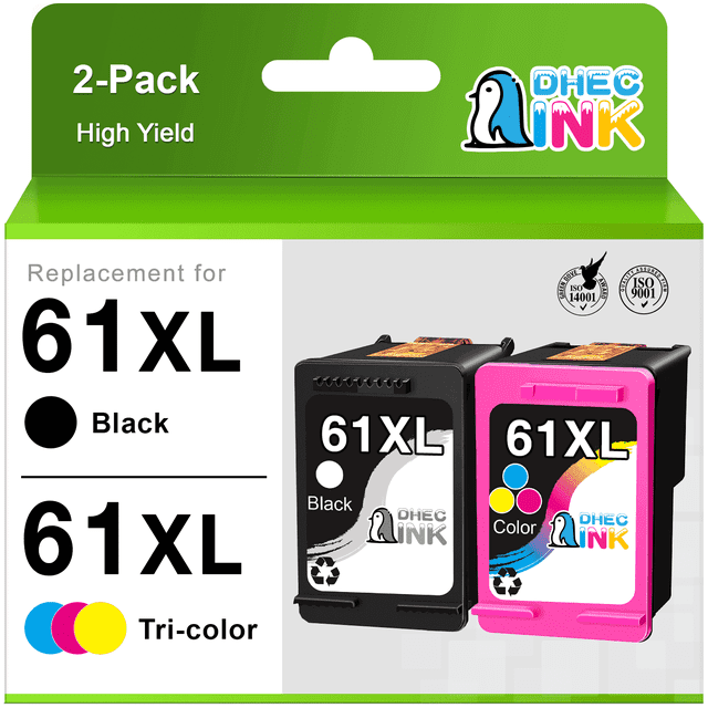 HP 61XL Ink Cartridge Combo Pack for Envy 4500, 4502, 5530, DeskJet ...