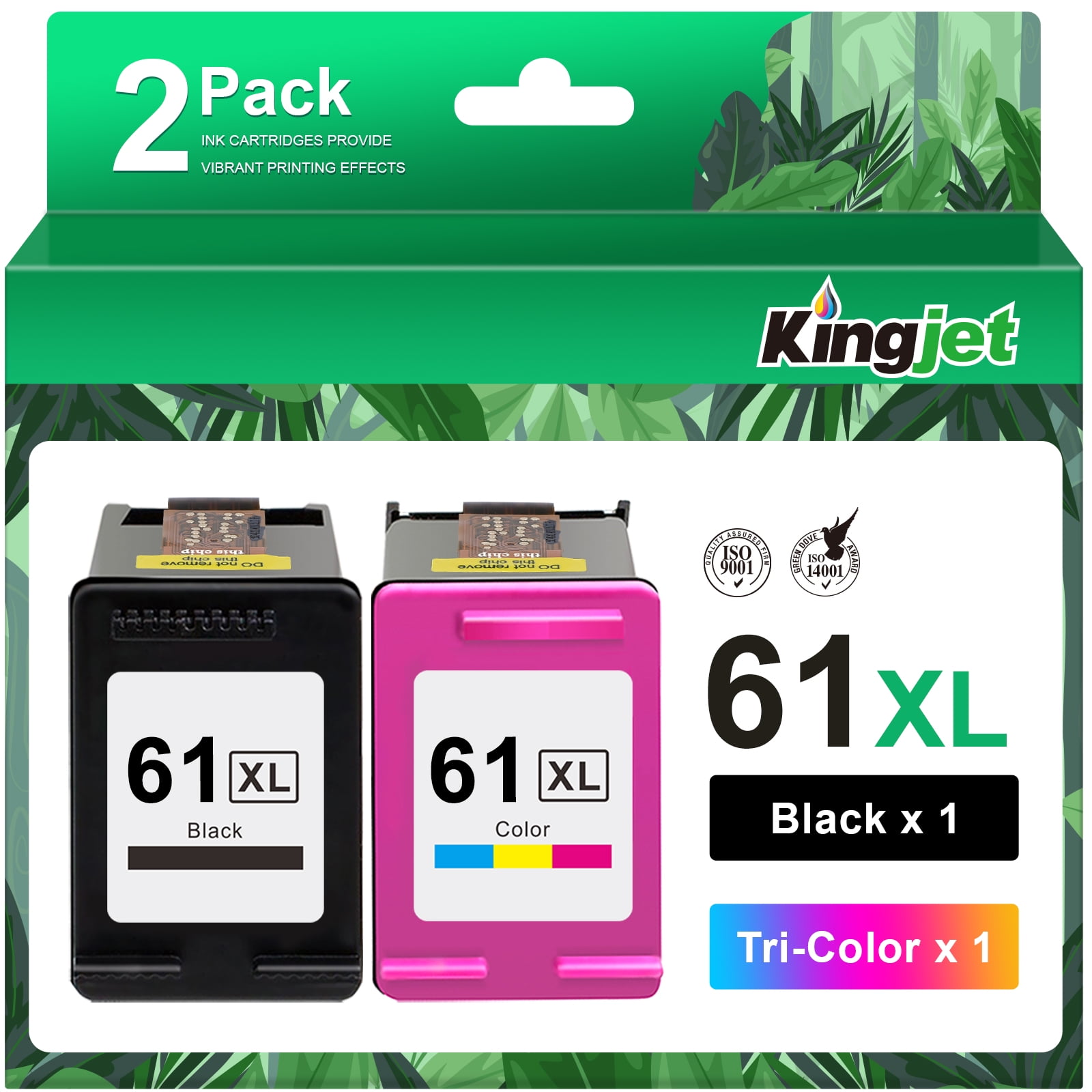 HP 61XL Ink Cartridges Combo Pack for Envy 4500, Deskjet 1000 ...