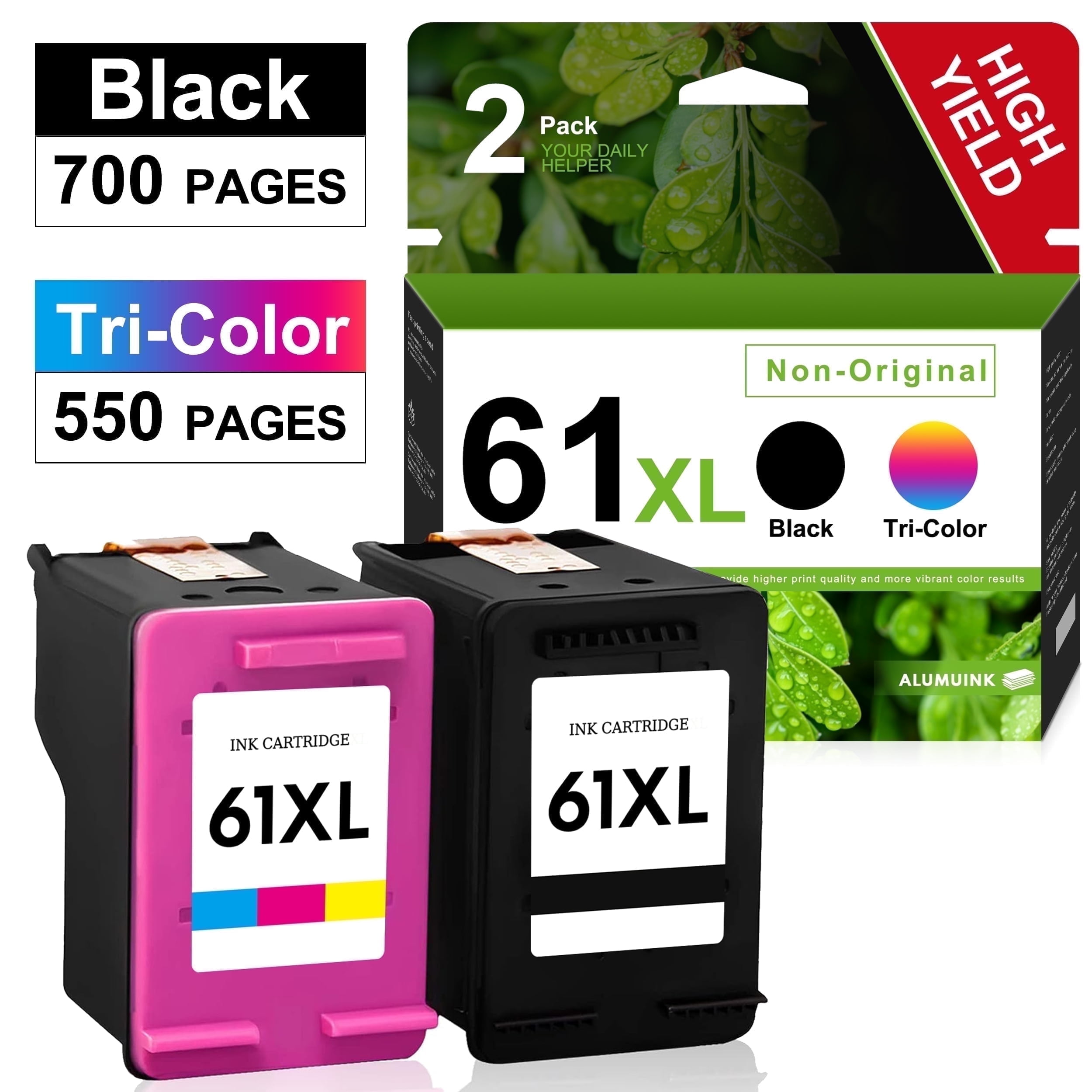 Free Shipping! WLCelite 61XL Ink Cartridges Pack Black and Tri-Color ...