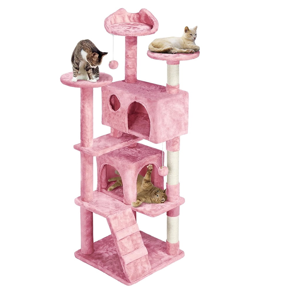 61in Cat Tree for Indoor Cats, Cat Tower with Scratching Posts Spacious ...