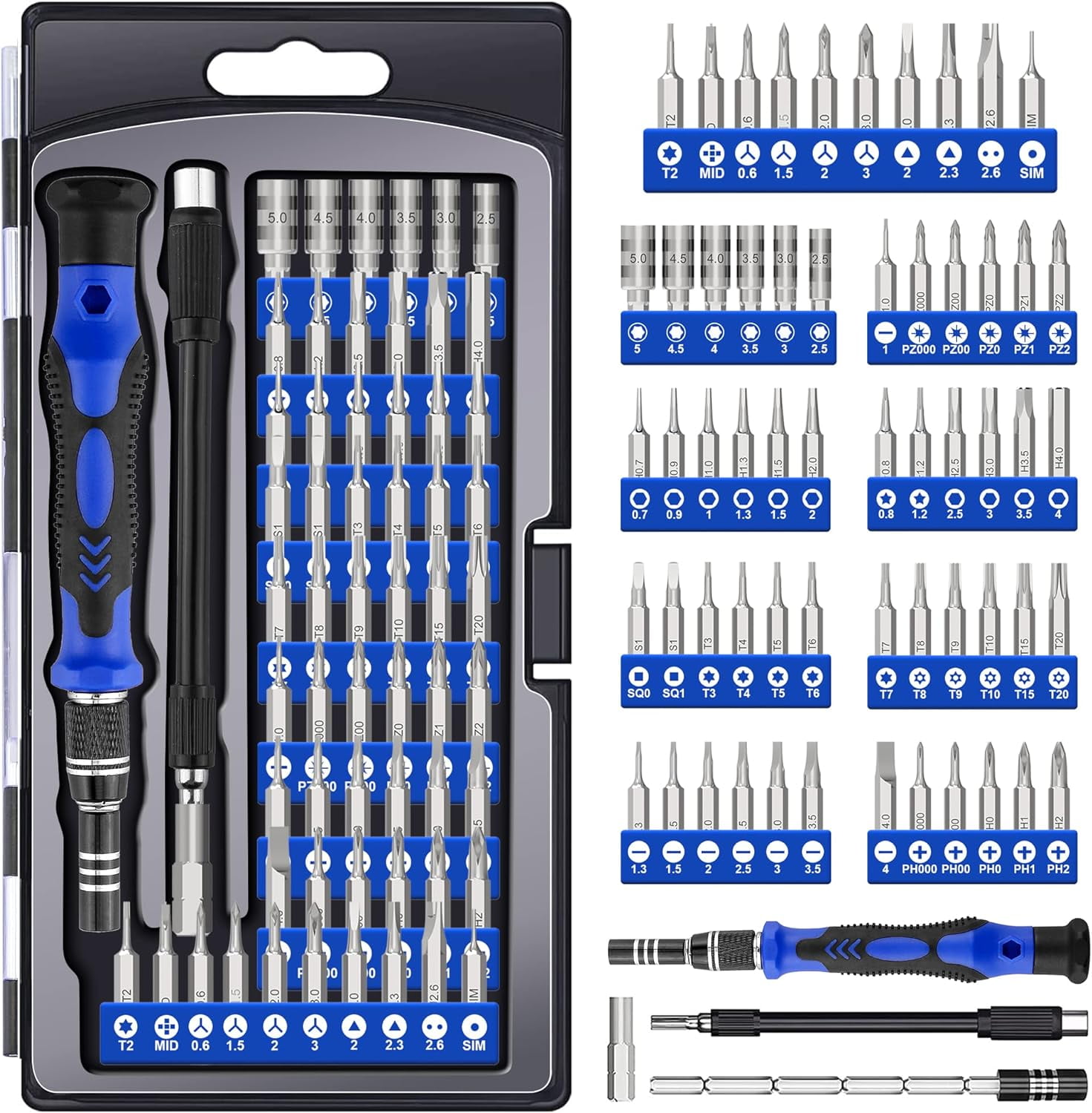62 in 1 Precision Screwdriver Kit, Electronics Repair Tool Kit ...