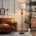 62.5" Floor Lamp for Living Room Industrial Black Standing Tall Lamps ...