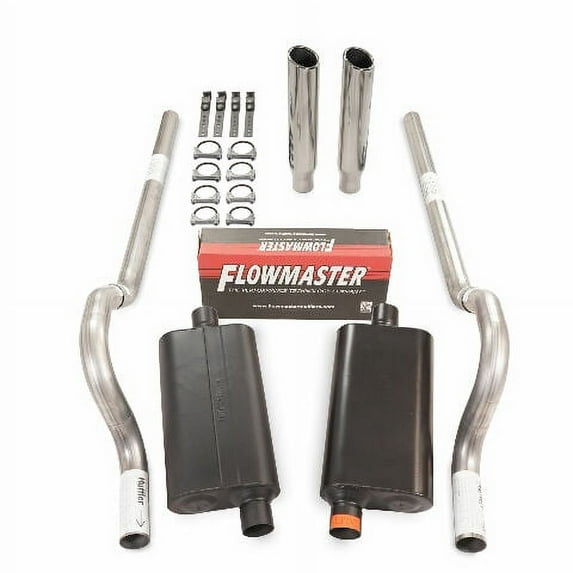 62-74 Mopar B Body Car 2.5" Dual Exhaust Kit Flowmaster 50 Series Rear ...