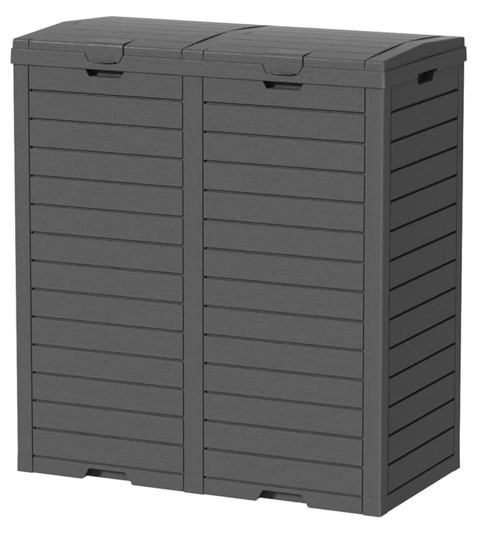 62-Gallon Outdoor Trash Can with lid, Waterproof, UV-Resistant Resin ...