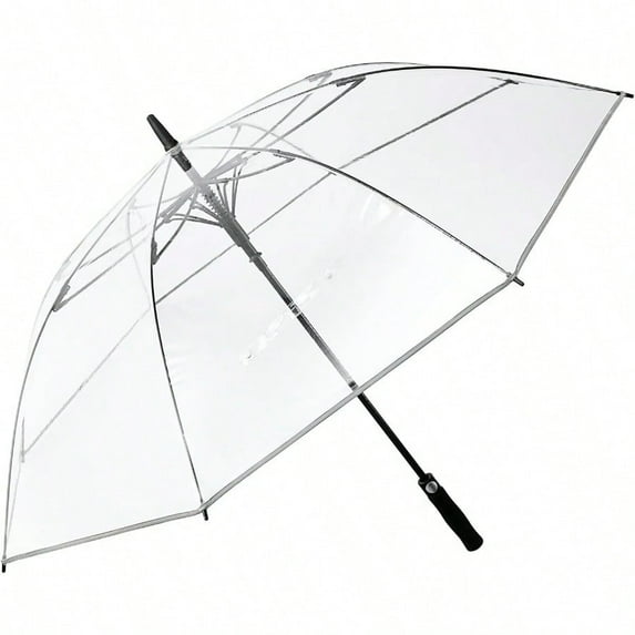 62 Inch Clear Golf Umbrella Transparent Auto Open Large Stick Umbrella ...