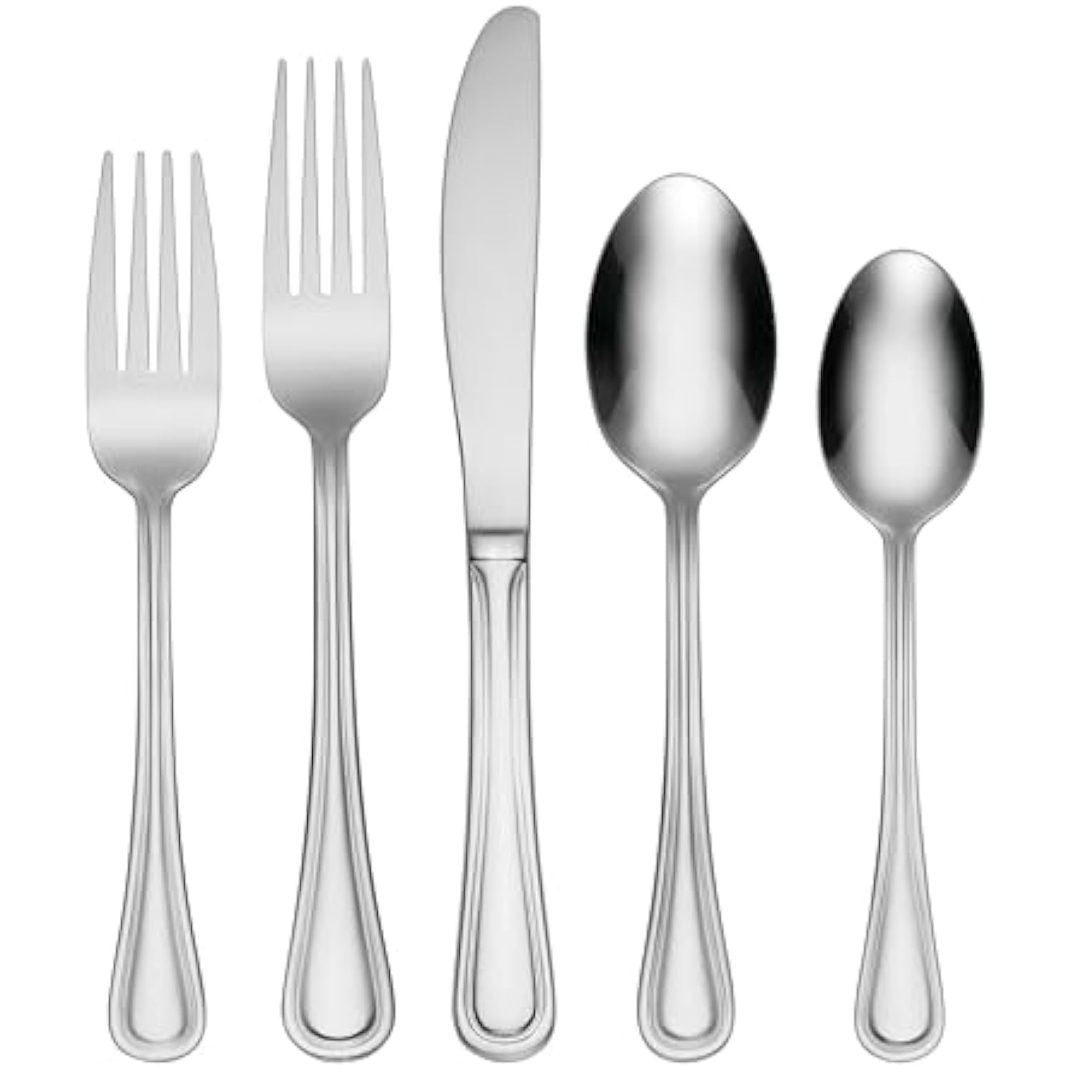 62-Piece Flatware Set for 8 - Dishwasher-Safe & Rust-Resistant Cutlery ...