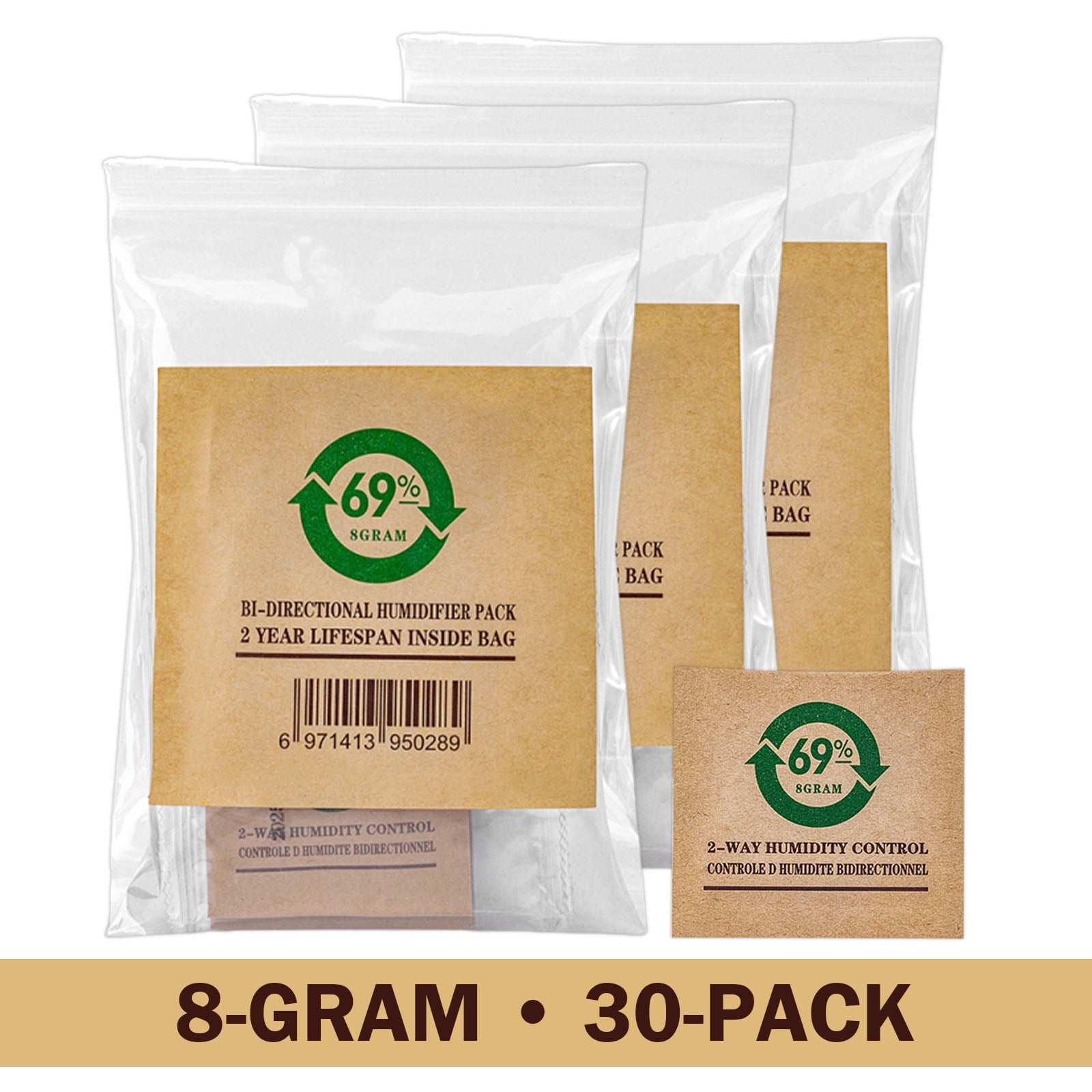 69% Two-Way Humidity Control Packs, 30-Pack, 8g per Pack - Walmart.com
