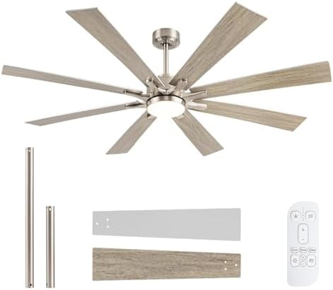 62 inch Ceiling Fan with Lights and Remote, Outdoor Ceiling Fans for ...