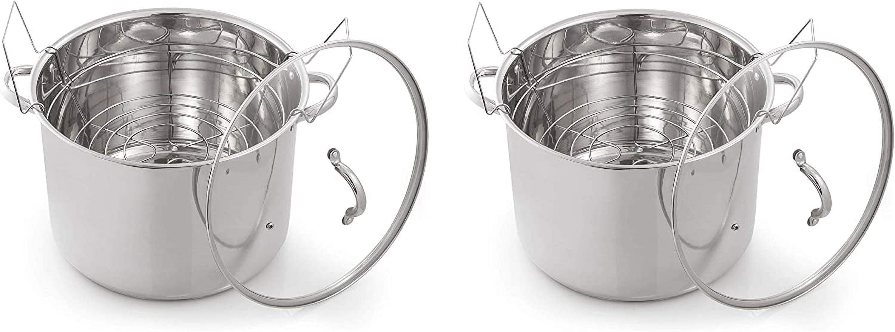 620 Medium Stailess Steel Prep Cook Water Bath Caer, 21.5 Quart, Silver ...