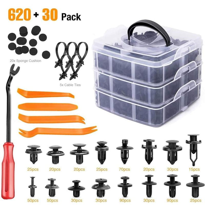 620-Piece Universal Auto Clip Kit - 16 Types Fasteners for GM/Ford ...