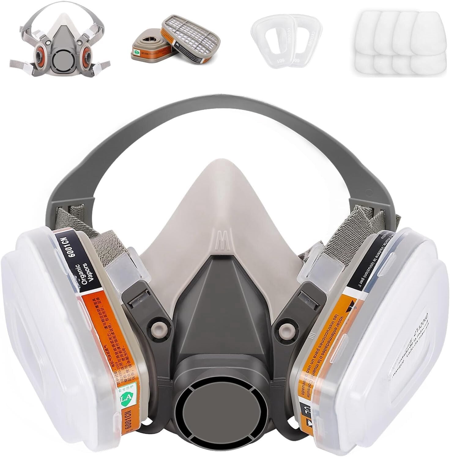 6200 Respirator Mask with Filters for Painting, Dust, Welding, Resin ...