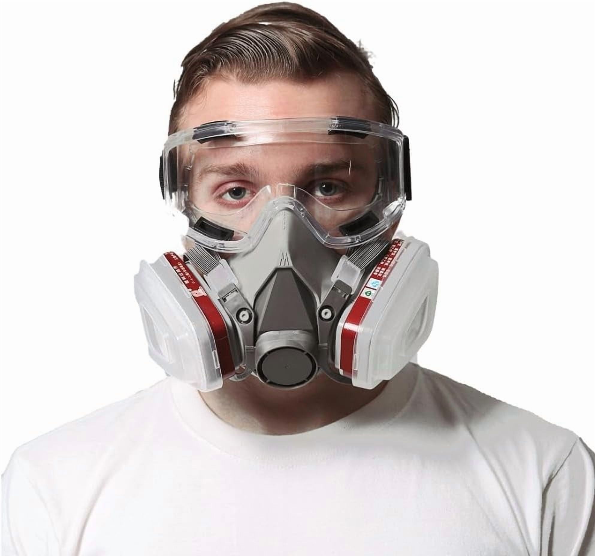 6200 Respirator Reusable Half Face Cover Gas Mask with Cotton Filter ...