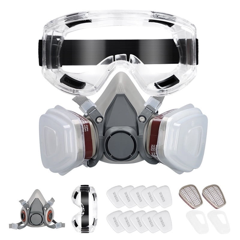 6200 Reusable Half Face Respirator Mask with Activated Carbon Filters ...