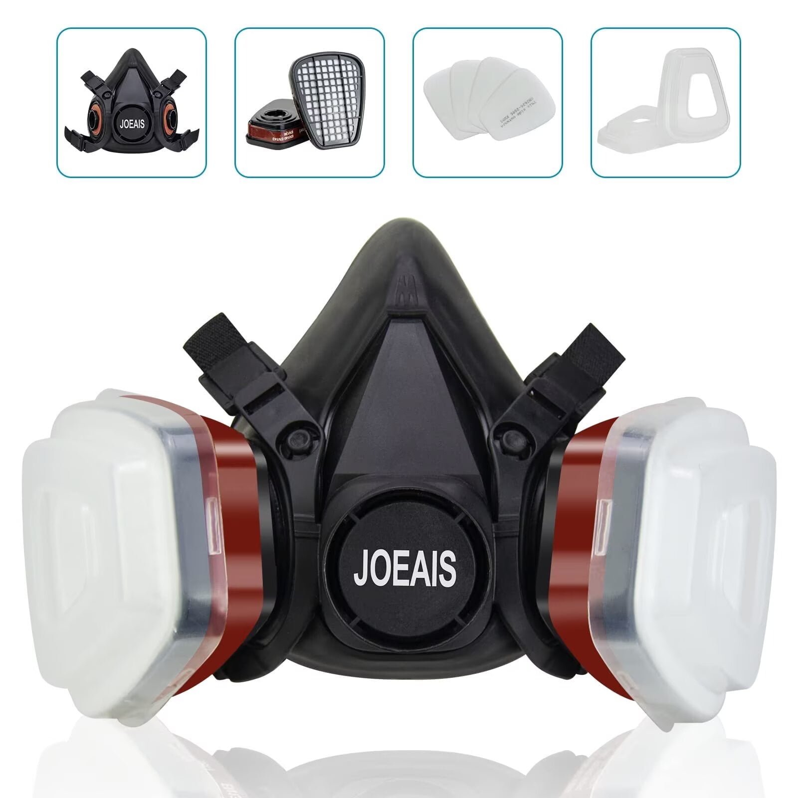 6200 half face Respirator Mask with Filters 6001cn, Half Face ...