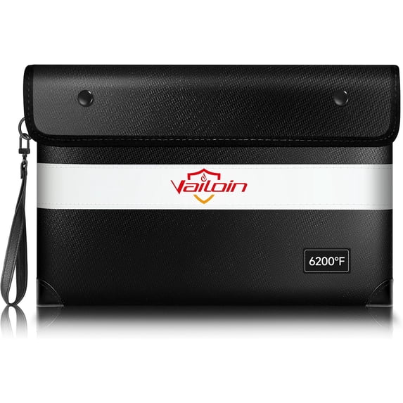 6200℉ heat-resistant fireproof money bag for cash, portable waterproof ...