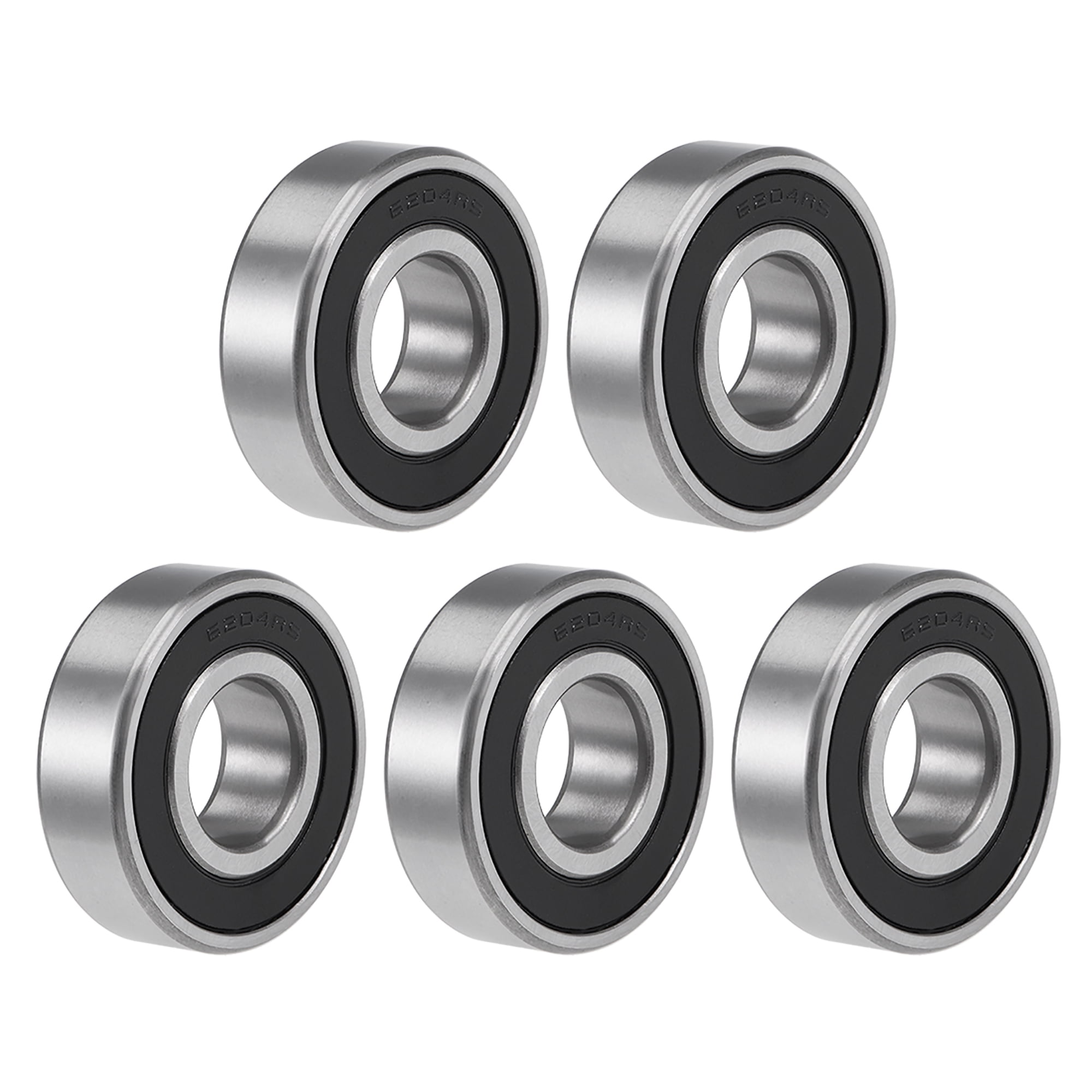 6204-2RS Deep Groove Ball Bearings 20mmx47mmx14mm Double Sealed Chrome Steel P6 5pcs - Walmart.com