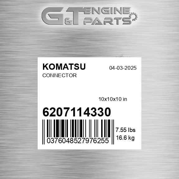 6207-11-4330 CONNECTOR fits KOMATSU (New OEM) - Walmart.com