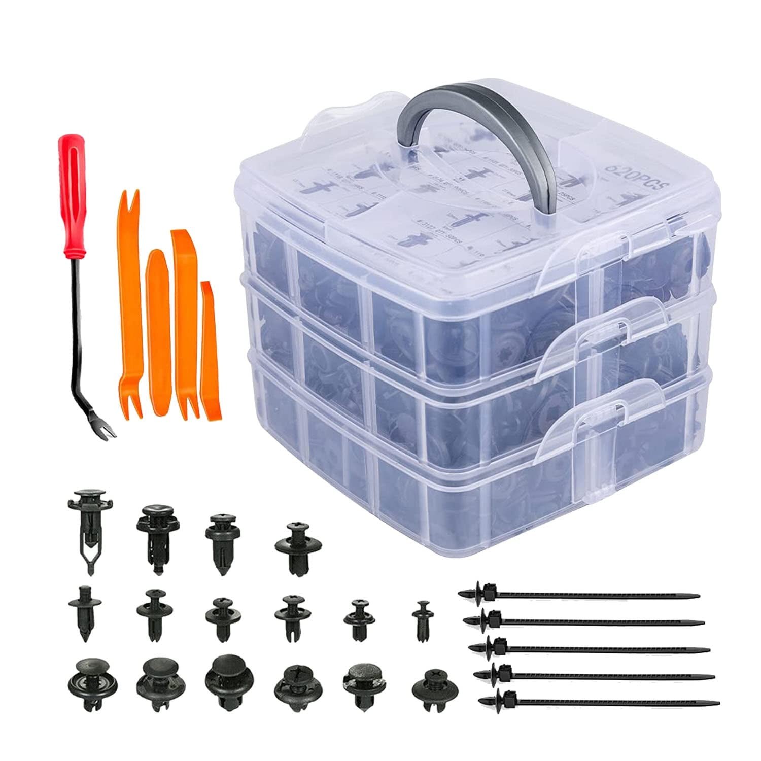 620PCS Car Push Retainer Clips &Auto Fasteners Remover Assortment, 16 ...