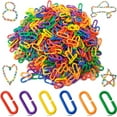 620PCS Rainbow C-Clips Plastic Chain Links, Bird Swing & Climbing Chain ...