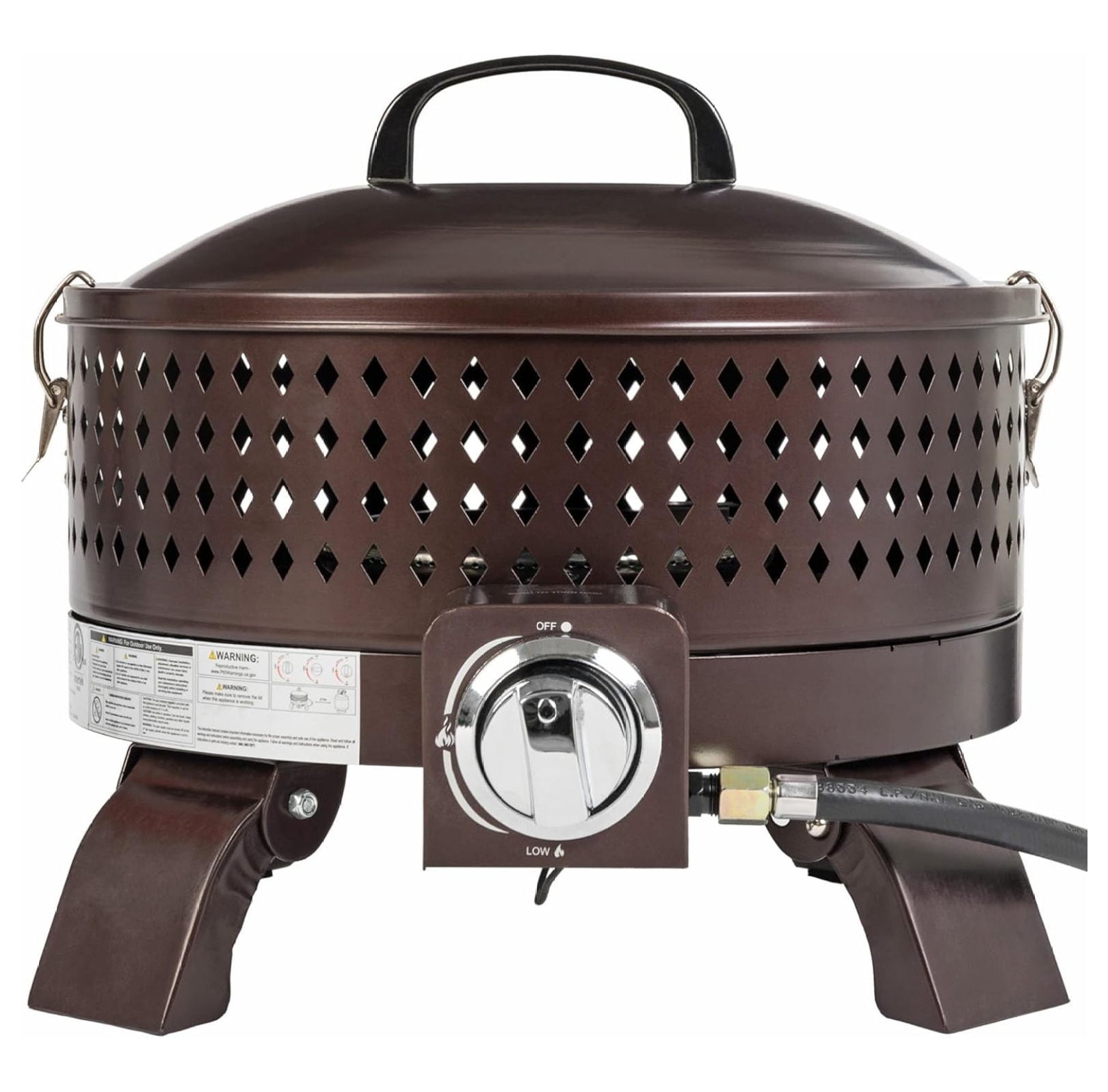62133 Campfire Portable LPG Gas 60,000 BTU Outdoor Firepit Includes ...