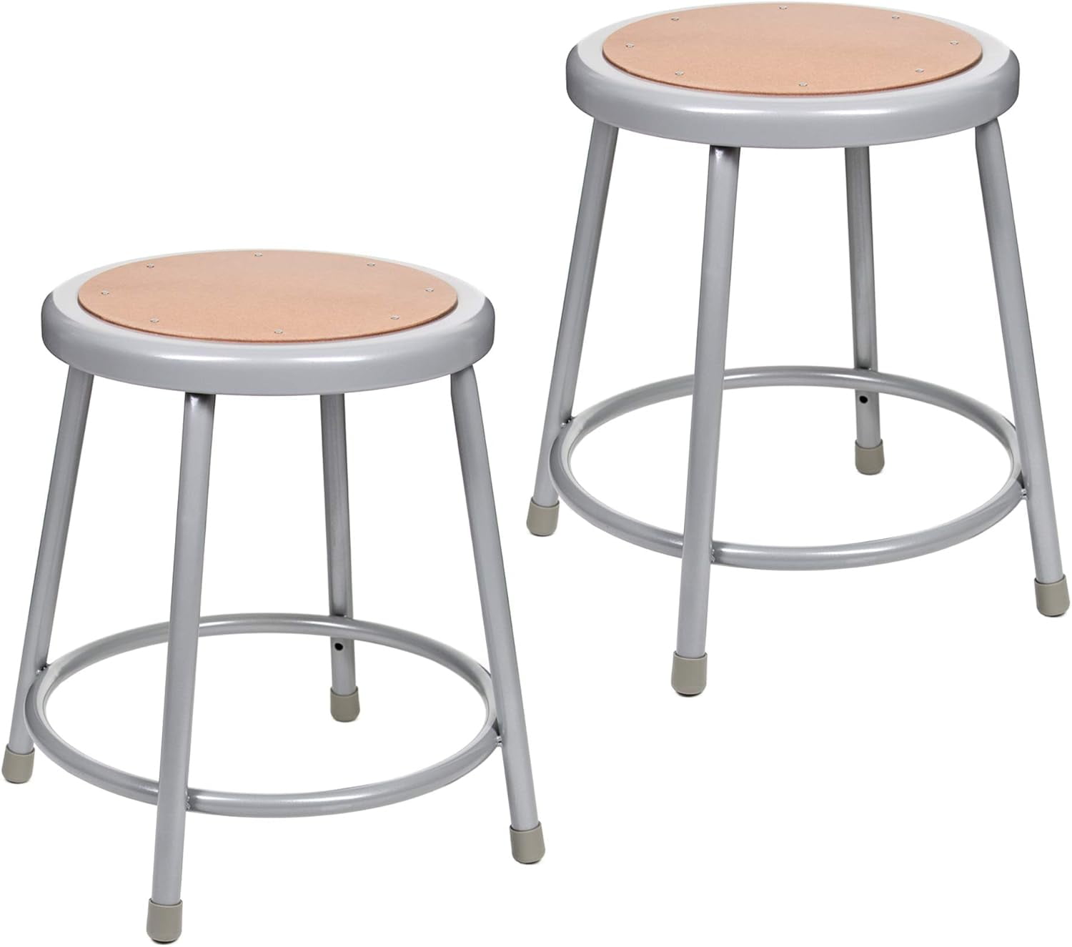 6218/2 Commercial-Grade -Purpose Round Stool (18-inch Height, Gray ...