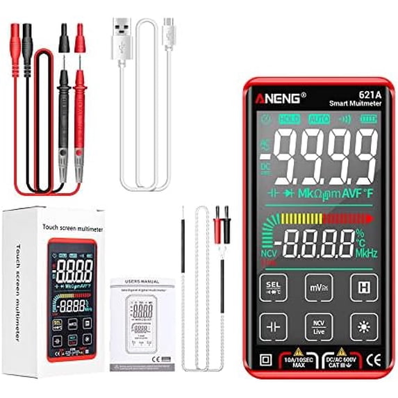 621A Smart Digital Multimeter Touch Screen Multimetro Tester Transistor ...