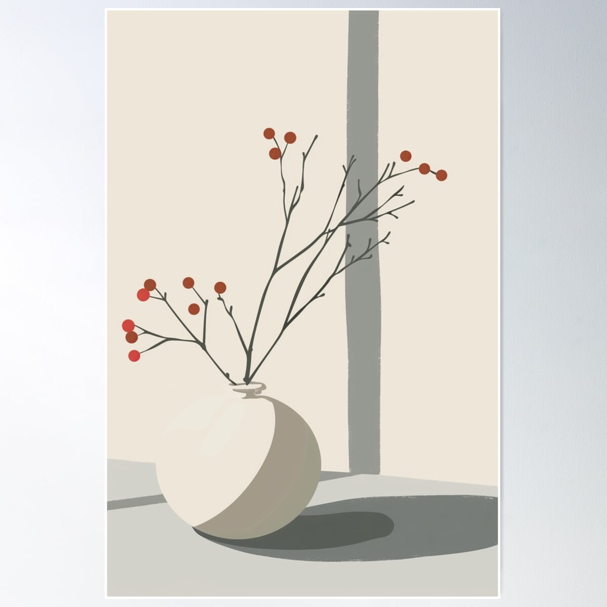 624 Minimalist Floral Essence Of Simplicity Poster Wall Art, Modern Wall Decor For Living Room ...